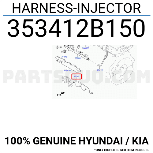 HARNESS-INJECTOR 353412B150 | Hyundai / KIA Parts | PartSouq