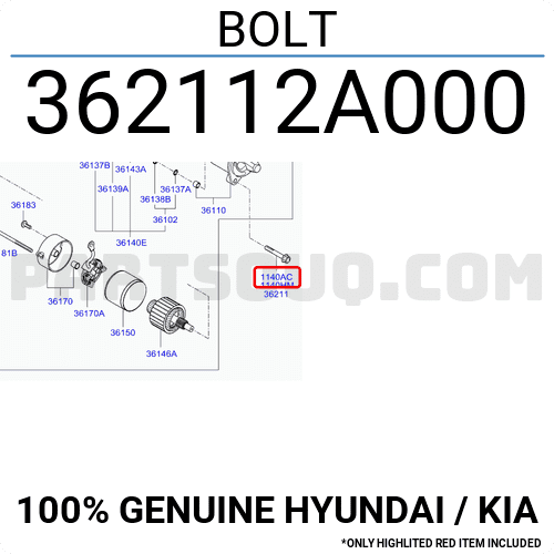 BOLT 362112A000 | Hyundai / KIA Parts | PartSouq