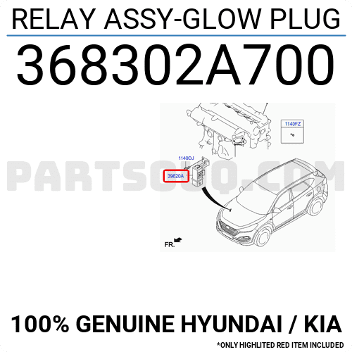 RELAY ASSY-GLOW PLUG 368302A700 | Hyundai / KIA Parts | PartSouq