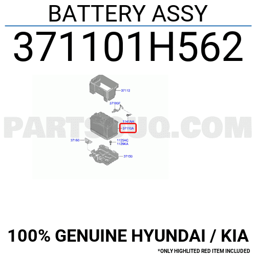 BATTERY ASSY 371101H562 | Hyundai / KIA Parts | PartSouq