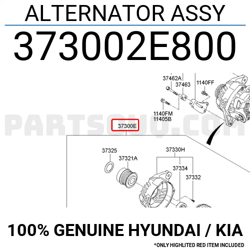 ALTERNATOR ASSY 373002E800 | Hyundai / KIA Parts | PartSouq