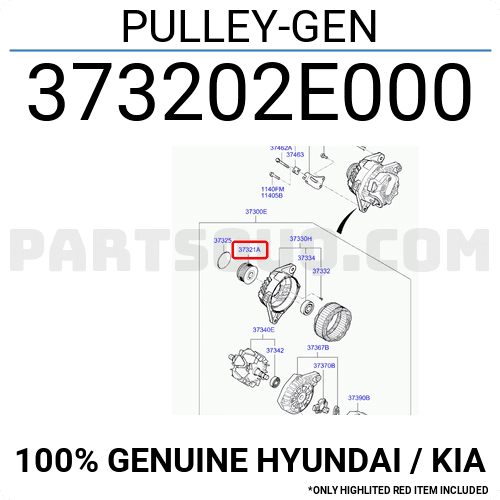 PULLEY-GEN 373202E000 | Hyundai / KIA Parts | PartSouq