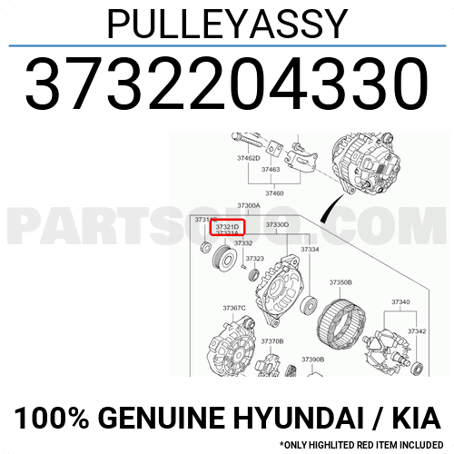 PULLEYASSY 3732204330 | Hyundai / KIA Parts | PartSouq
