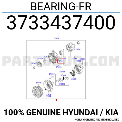 BEARING-FR 3733437400 | Hyundai / KIA Parts | PartSouq