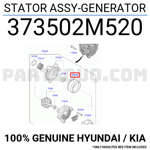 STATOR ASSY-GENERATOR 373502M520 | Hyundai / KIA Parts | PartSouq