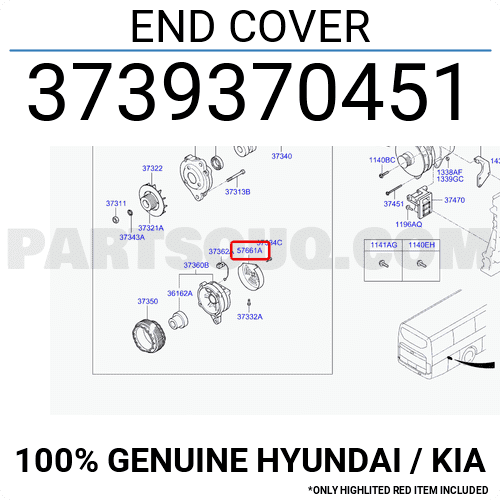 END COVER 3739370451 | Hyundai / KIA Parts | PartSouq
