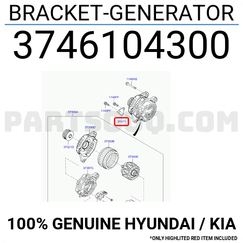 BRACKET-GENERATOR 3746104300 | Hyundai / KIA Parts | PartSouq