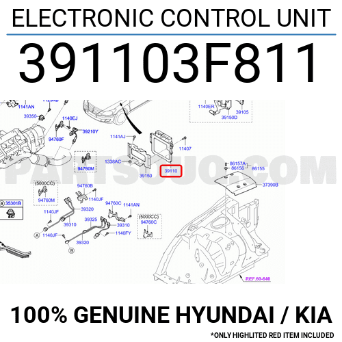 ELECTRONIC CONTROL UNIT 391103F811 | Hyundai / KIA Parts | PartSouq