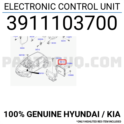 ELECTRONIC CONTROL UNIT 3911103700 | Hyundai / KIA Parts | PartSouq