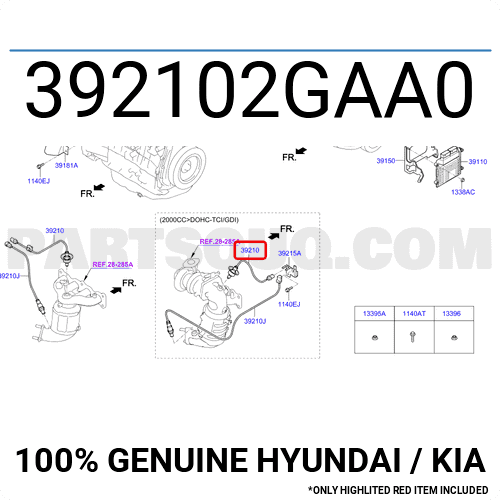SENSOR ASSY-OXYGEN 392102GAA0 | Hyundai / KIA Parts | PartSouq