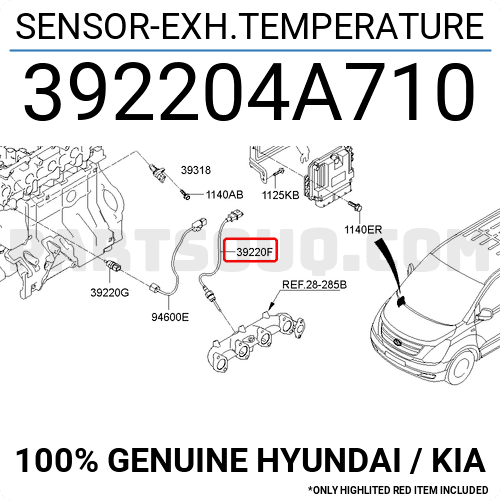 SENSOR-EXH.TEMPERATURE 392204A710 | Hyundai / KIA Parts | PartSouq