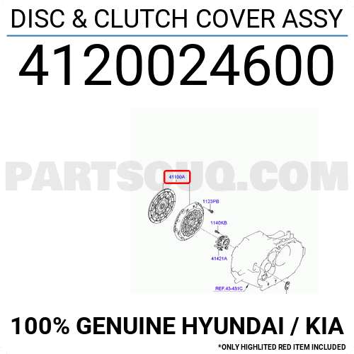 DISC & CLUTCH COVER ASSY 4120024600 | Hyundai / KIA Parts | PartSouq