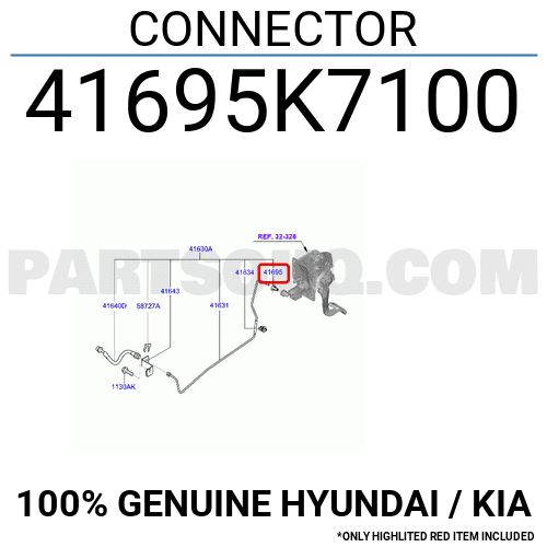 CONNECTOR 41695K7100 | Hyundai / KIA Parts | PartSouq