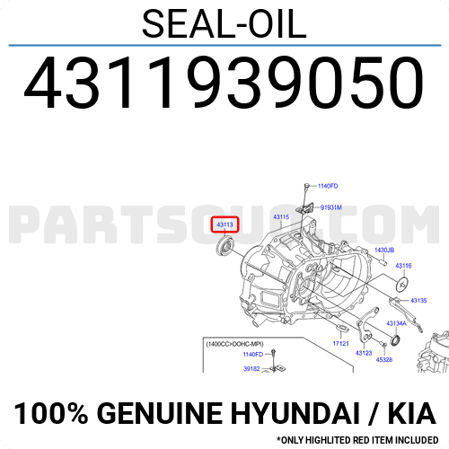 SEAL-OIL 4311939050 | Hyundai / KIA Parts | PartSouq