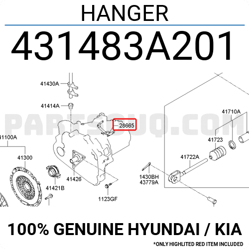 HANGER 431483A201 | Hyundai / KIA Parts | PartSouq