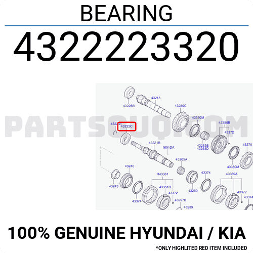 BEARING 4322223320 | Hyundai / KIA Parts | PartSouq