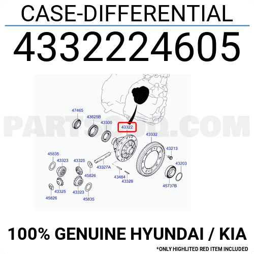 CASE-DIFFERENTIAL 4332224605 | Hyundai / KIA Parts | PartSouq