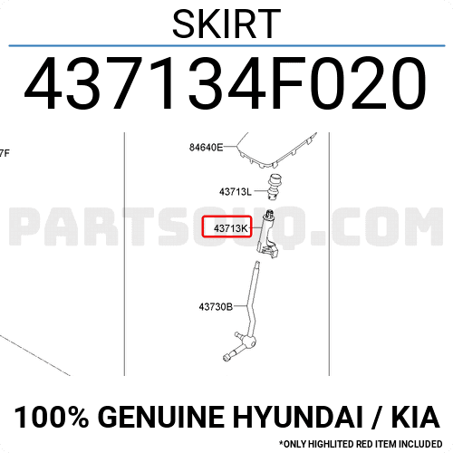 SKIRT 437134F020 | Hyundai / KIA Parts | PartSouq