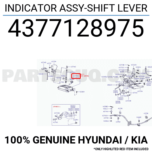 INDICATOR ASSY-SHIFT LEVER 4377128975 | Hyundai / KIA Parts | PartSouq