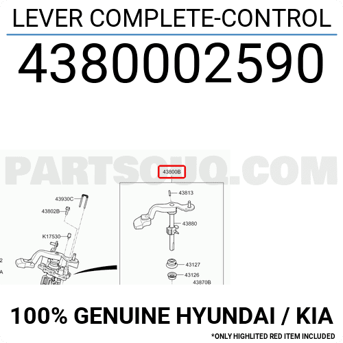 LEVER COMPLETE-CONTROL 4380002590 | Hyundai / KIA Parts | PartSouq