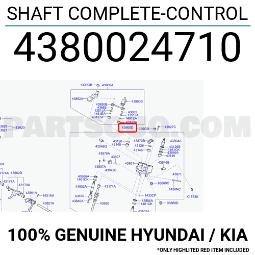 SHAFT COMPLETE-CONTROL 4380024710 | Hyundai / KIA Parts | PartSouq