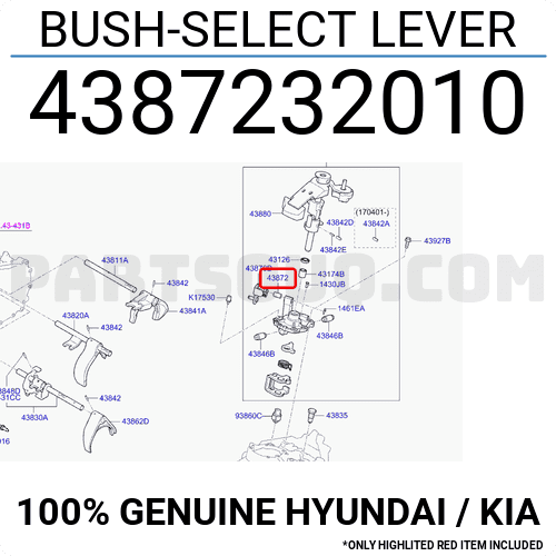 BUSH-SELECT LEVER 4387232010 | Hyundai / KIA Parts | PartSouq