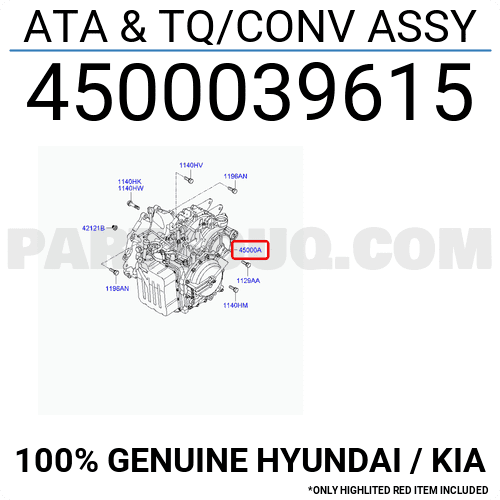 ATA & TQ/CONV ASSY 4500039615 | Hyundai / KIA Parts | PartSouq