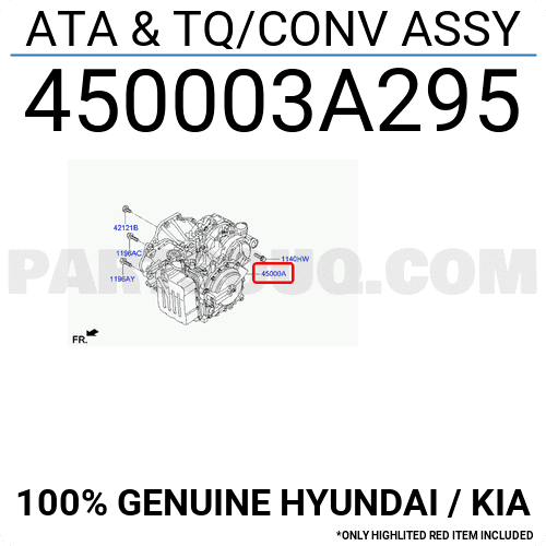 ATA & TQ/CONV ASSY 450003A295 | Hyundai / KIA Parts | PartSouq
