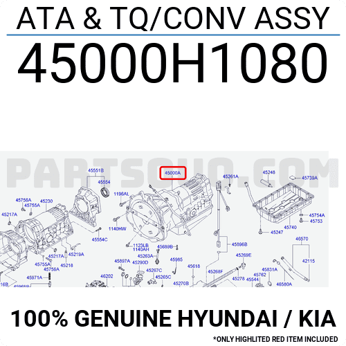 ATA & TQ/CONV ASSY 45000H1080 | Hyundai / KIA Parts | PartSouq