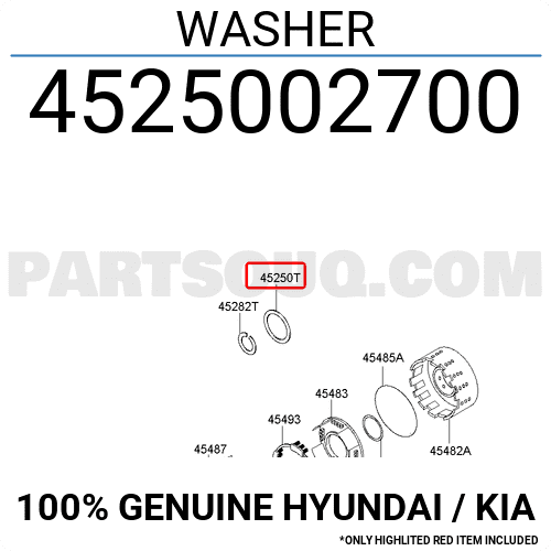 WASHER 4525002700 | Hyundai / KIA Parts | PartSouq