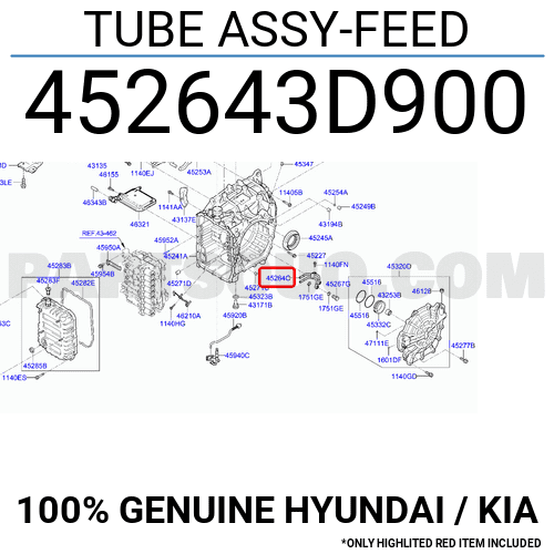 TUBE ASSY-FEED 452643D900 | Hyundai / KIA Parts | PartSouq