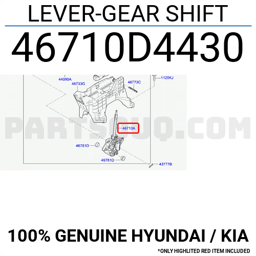 LEVER-GEAR SHIFT 46710D4430 | Hyundai / KIA Parts | PartSouq
