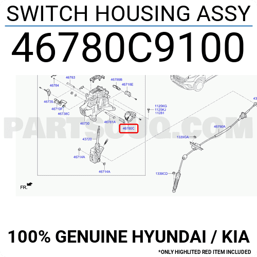 SWITCH HOUSING ASSY 46780C9100 | Hyundai / KIA Parts | PartSouq