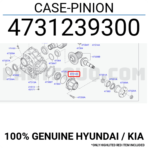 CASE-PINION 4731239300 | Hyundai / KIA Parts | PartSouq