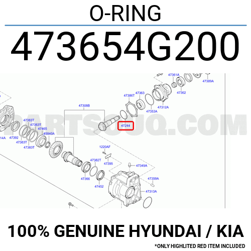 O-RING 473654G200 | Hyundai / KIA Parts | PartSouq