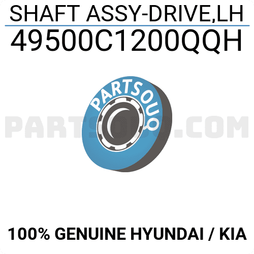 SHAFT ASSY-DRIVE,LH 49500C1200QQH | Hyundai / KIA Parts | PartSouq