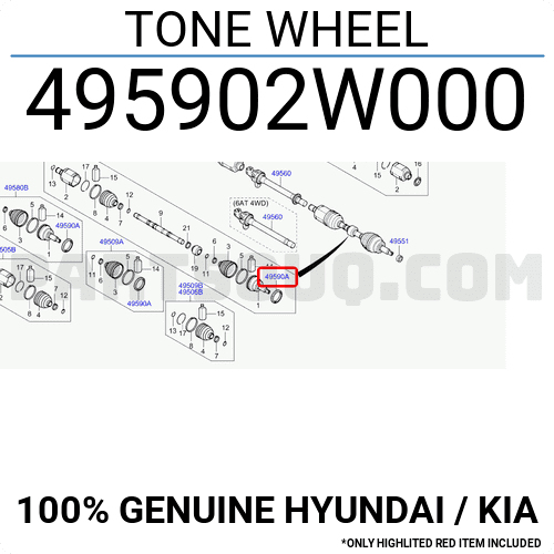 TONE WHEEL 495902W000 | Hyundai / KIA Parts | PartSouq