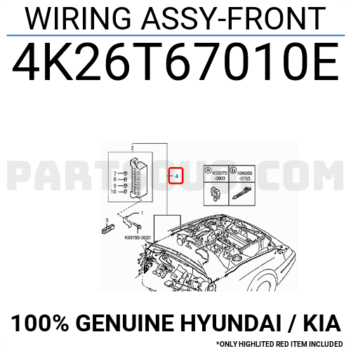 WIRING ASSY-FRONT 4K26T67010E | Hyundai / KIA Parts | PartSouq