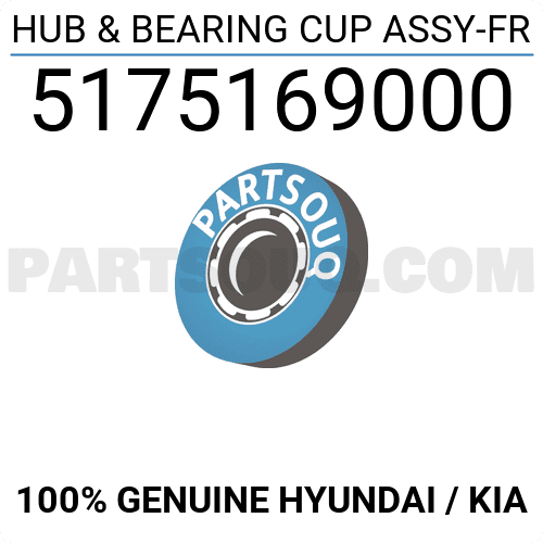 HUB & BEARING CUP ASSY-FR 5175169000 | Hyundai / KIA Parts | PartSouq