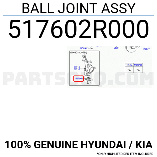 BALL JOINT ASSY 517602R000 | Hyundai / KIA Parts | PartSouq