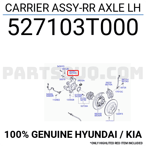 CARRIER ASSY-RR AXLE LH 527103T000 | Hyundai / KIA Parts | PartSouq