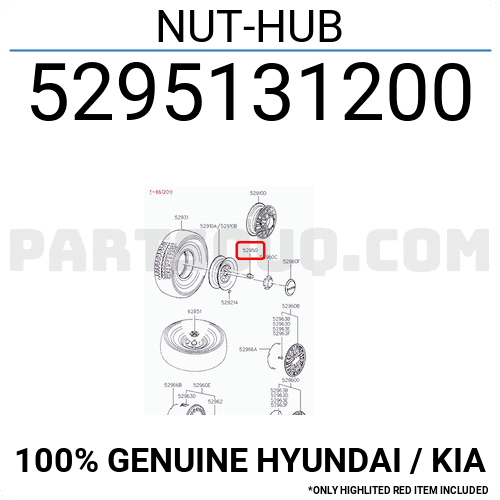 NUT-HUB 5295131200 | Hyundai / KIA Parts | PartSouq