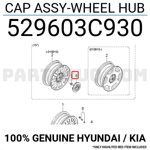 CAP ASSY-WHEEL HUB 529603C930 | Hyundai / KIA Parts | PartSouq