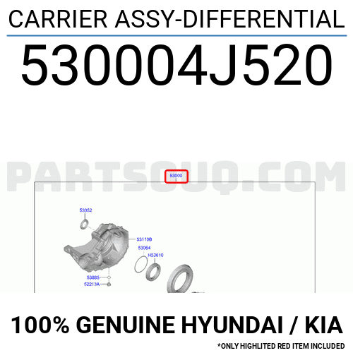 CARRIER ASSY-DIFFERENTIAL 530004J520 | Hyundai / KIA Parts | PartSouq