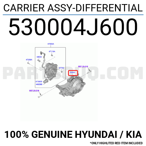 CARRIER ASSY-DIFFERENTIAL 530004J600 | Hyundai / KIA Parts | PartSouq