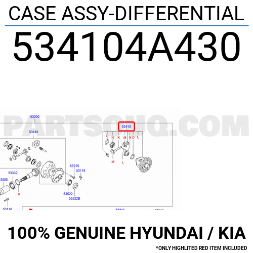 CASE ASSY-DIFFERENTIAL 534104A430 | Hyundai / KIA Parts | PartSouq