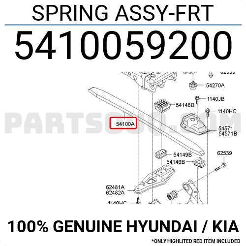 SPRING ASSY-FRT 5410059200 | Hyundai / KIA Parts | PartSouq