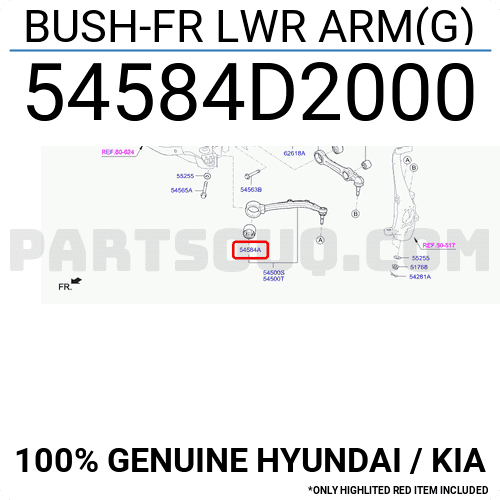 BUSH-FR LWR ARM(G) 54584D2000 | Hyundai / KIA Parts | PartSouq