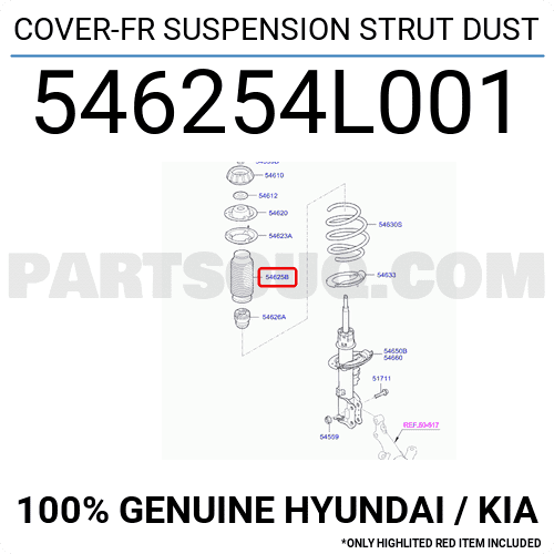 COVER-FR SUSPENSION STRUT DUST 546254L001 | Hyundai / KIA Parts | PartSouq