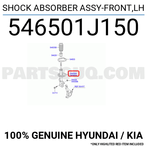 SHOCK ABSORBER ASSY-FRONT,LH 546501J150 | Hyundai / KIA Parts | PartSouq
